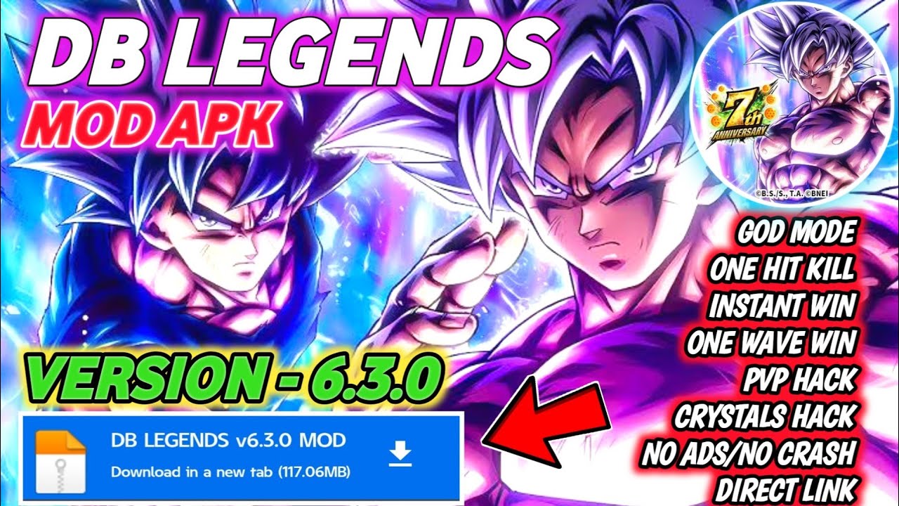 DB Legends Mod Apk v6.3.0 New Update - Hack Crystals 🔥 - YouTube