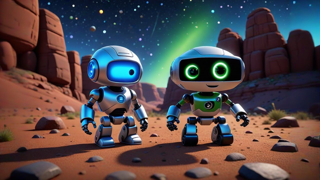 Two Tiny Robots Fix a Star | Fun Space Adventure Song for Kids ...