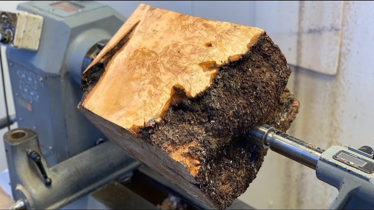 Woodturning - A Birch Burl - YouTube
