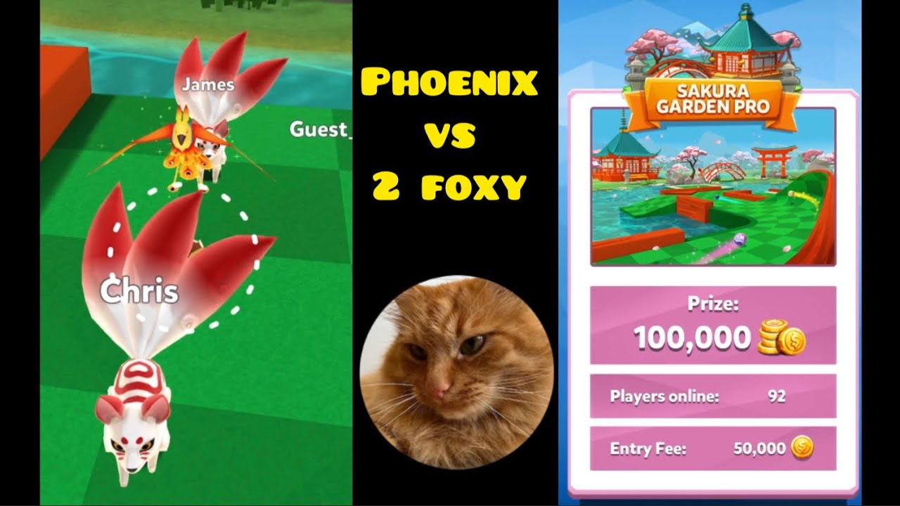 Sakura garden pro - phoenix vs 2 foxy | golf battle - YouTube