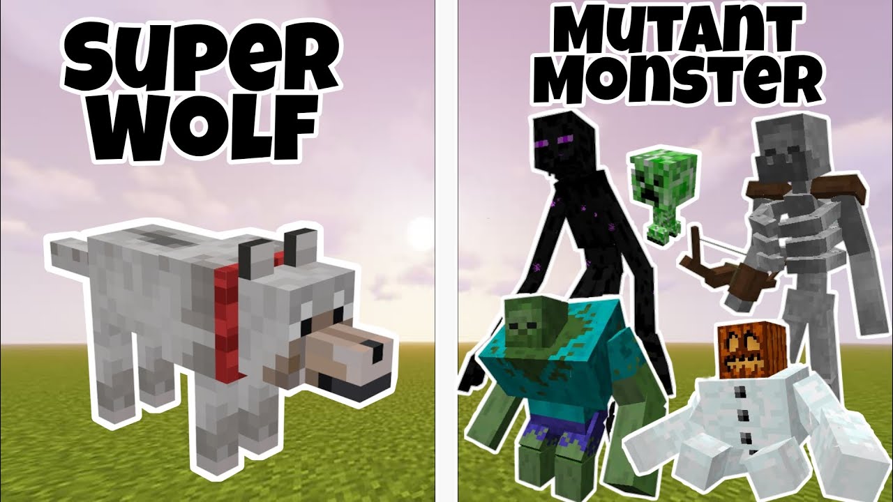 Super Wolf vs Mutant Monster Trong Minecraft - YouTube