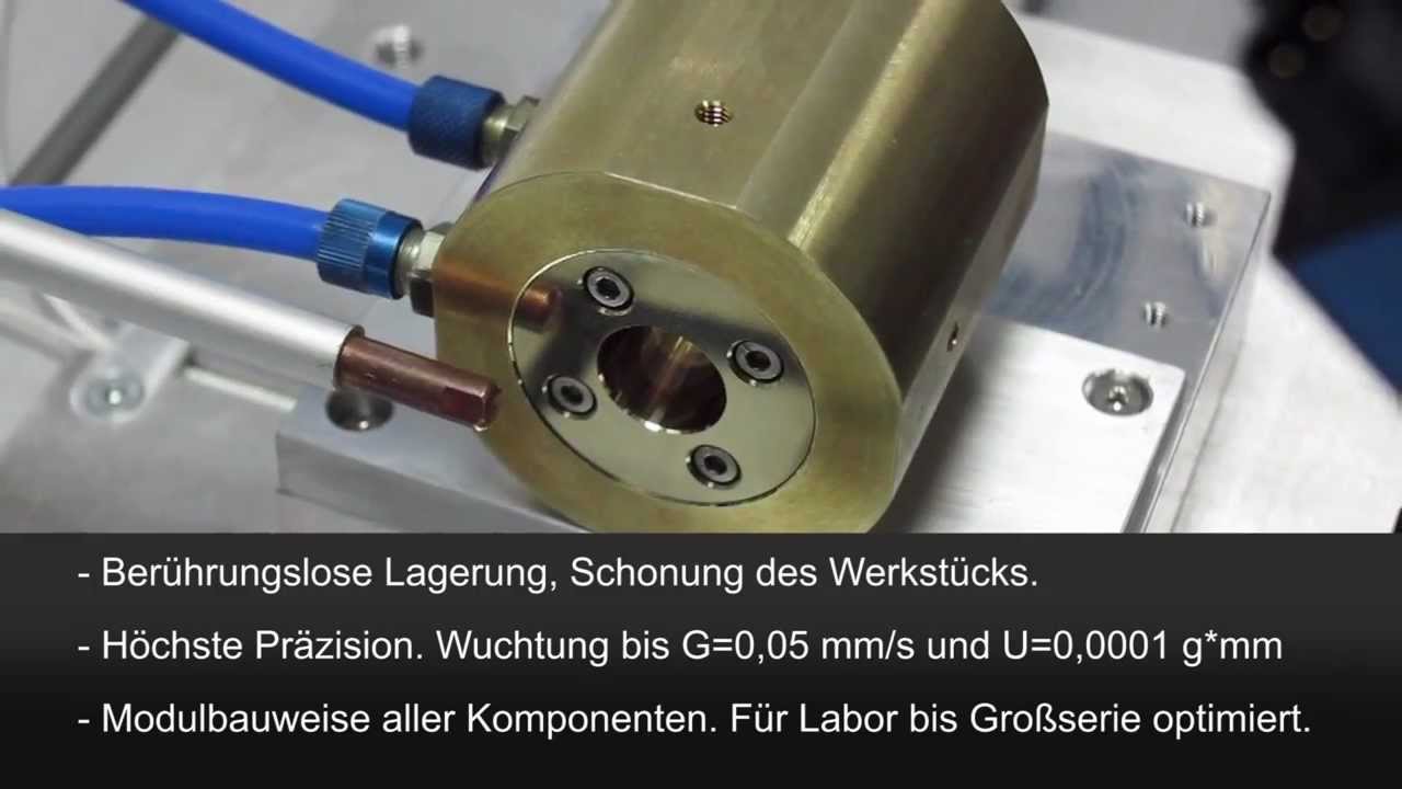 PMB: Auswuchten einer Welle im Luftlager, Kurzinfo - YouTube