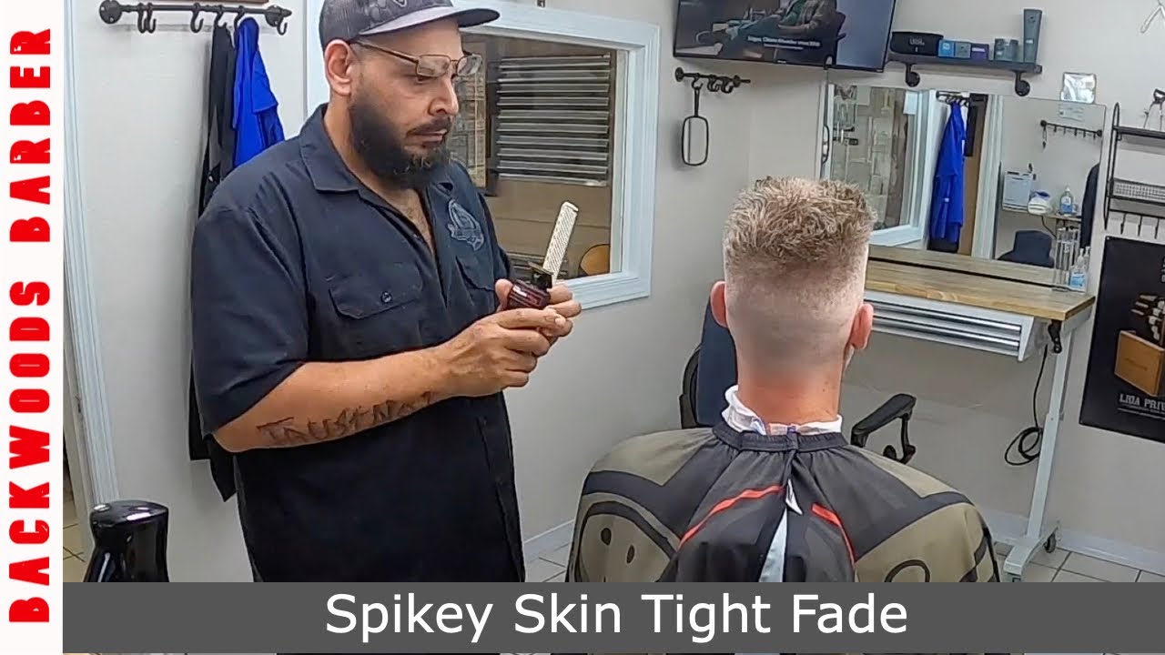 Spikey Skin Fade. #flbackwoodsbarber #backwoodsbarber - YouTube