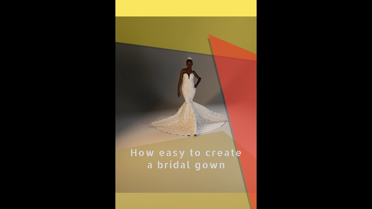 How easy to create a bridal gown GRAFIS CAD - YouTube