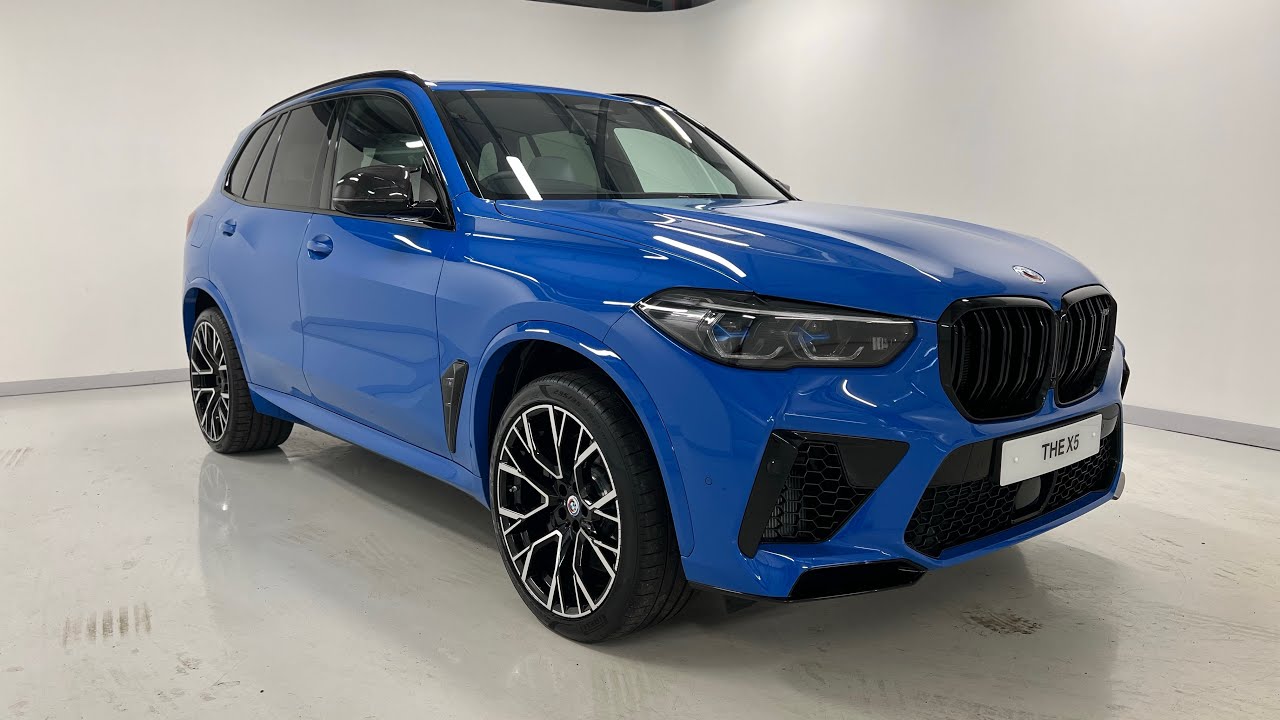 BMW X5 M Competition - BMW Individual Sentorni Blue - YouTube