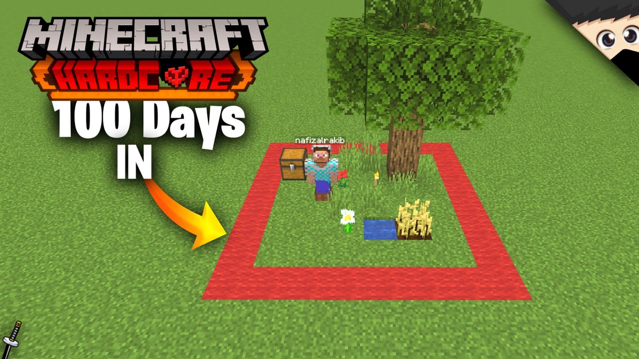 I Survived 100 Days in a 1x1 Border in Hardcore Minecraft 1.20! - YouTube