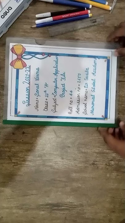 🌈 Computer Applications (165) Project File Class 10th - YouTube