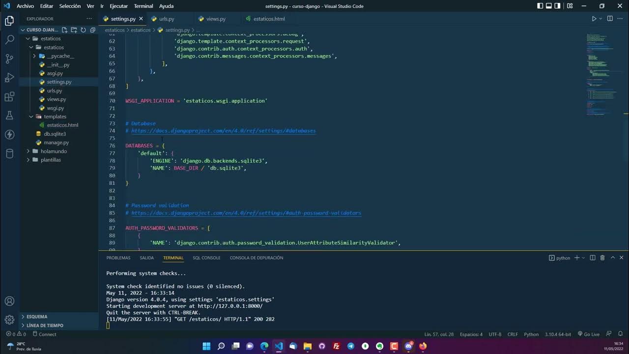 11 Archivos estaticos - Curso Django - OpenBootcamp - YouTube