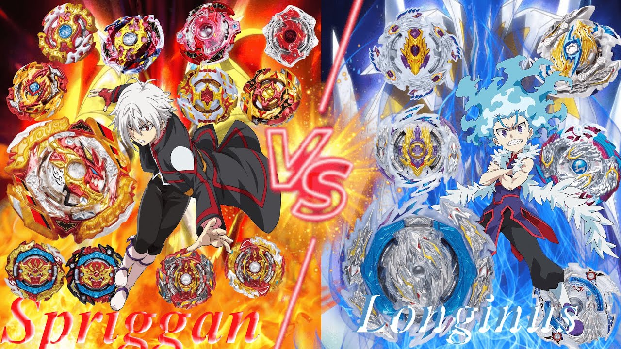 Beyblade Burst Shu Kurenai(Spriggan) VS Lui Shirosagi(Longinus) All ...