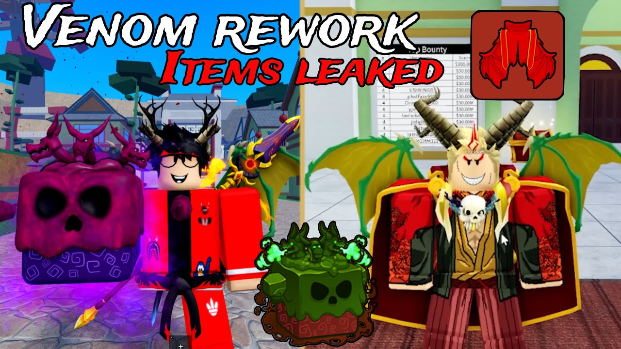 Blox Fruits Crazy Venom Rework News ! Items leaked by Admins and More ...