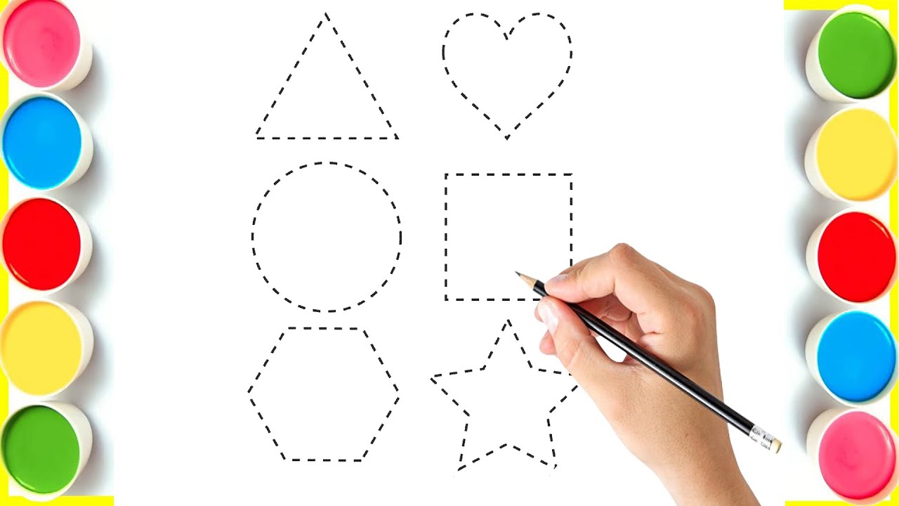 Easy 2D Shape Drawing for Toddlers and Preschoolers - YouTube