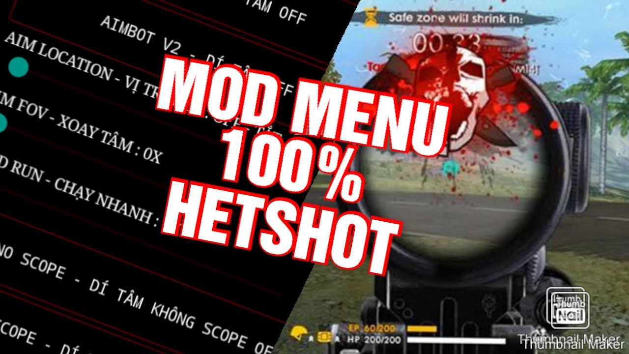 MOD MENU 100% HS//AIMBOT//TELEPORT//ETC - YouTube