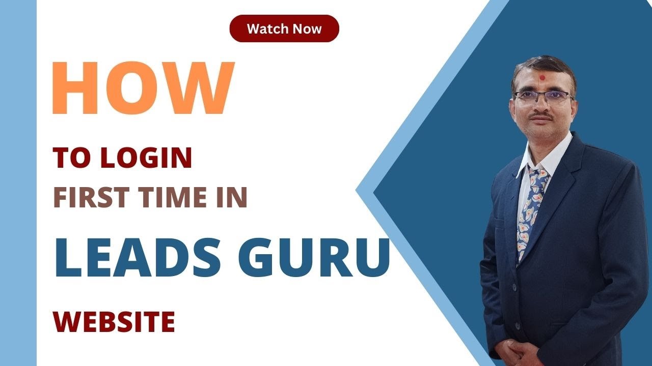 How to loging first time in leads guru website - YouTube