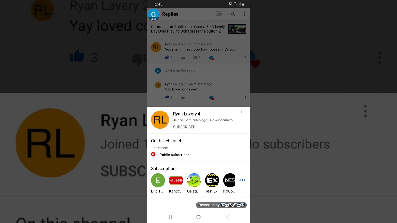 Ryan lavery has a 4th channel - YouTube
