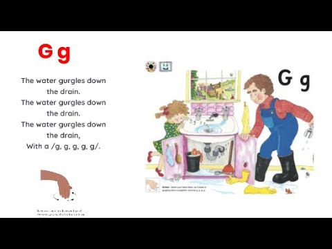 Jolly phonic songs | Letter Gg sound |water gurgles down the drain ...