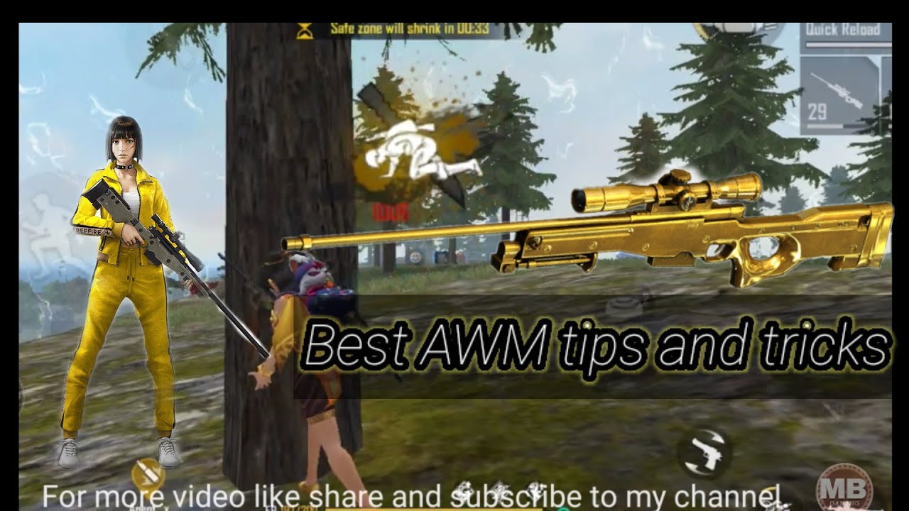 BEST AWM TIPS AND TRICK || With a aim icon of AWM||Watch till end ...