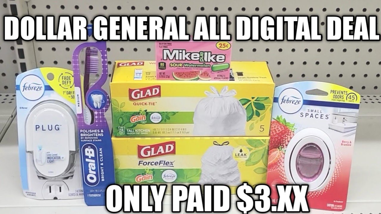 DOLLAR GENERAL ALL DIGITAL DEALS | ONLY PAID $3.XX #couponing # ...