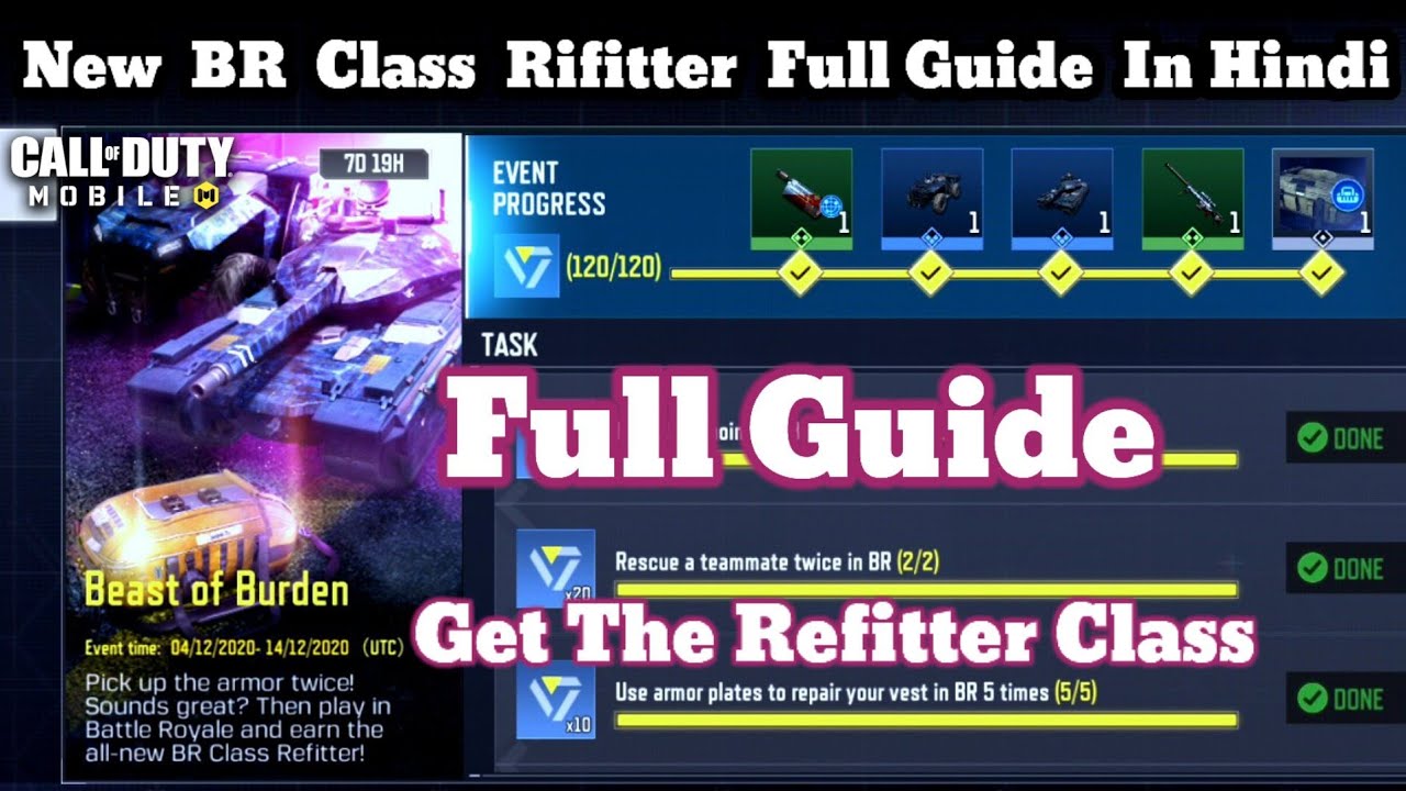 How To Complete Features Beast of Burden | To Get The Refitter Class ...