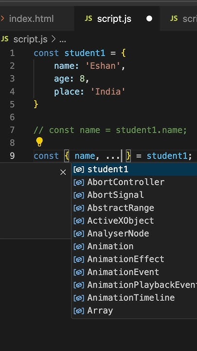 Destructuring Javascript Object Array Javascript Coding Malayalam Programming Youtube