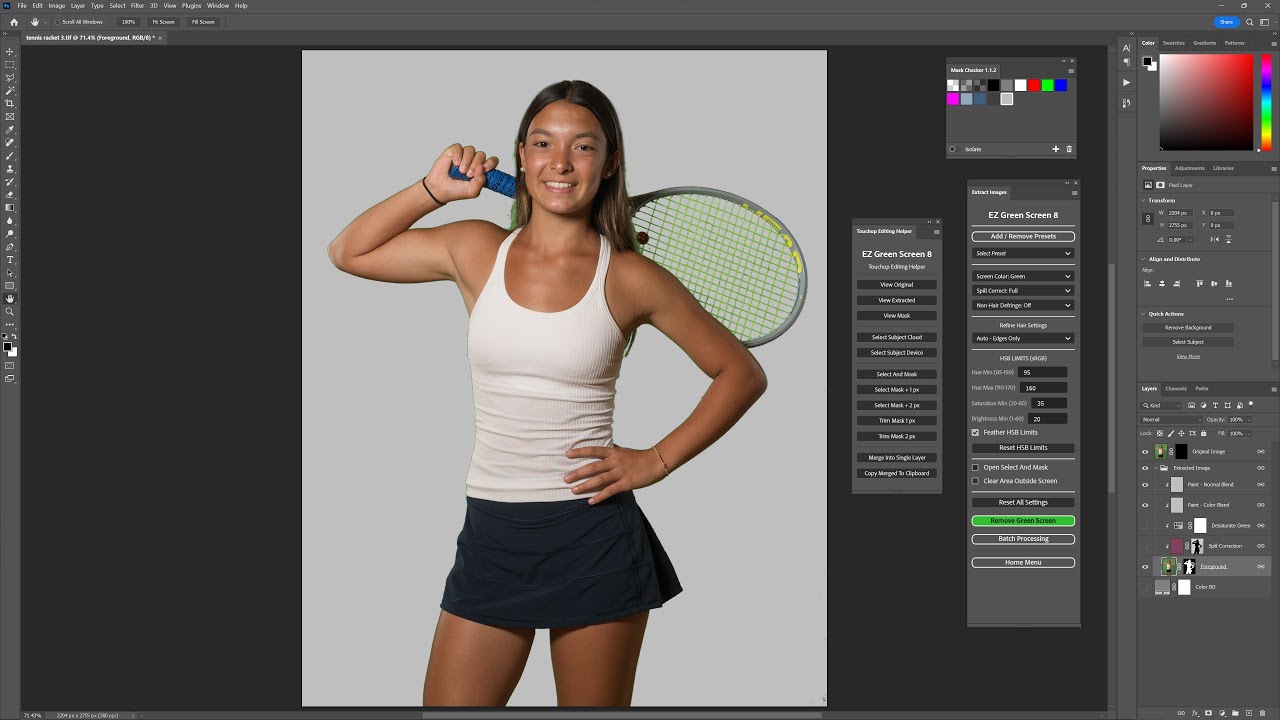 EZ Green Screen - Bad hair extraction edges when adjusting Min Hue and ...