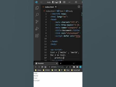 A short overview of Pyscript - Run Python in HTML! - YouTube