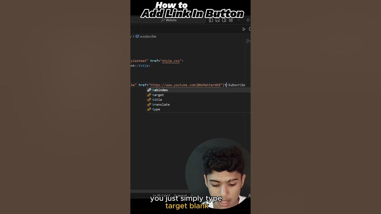 HTML Button Thats Acts Like A Link | Linking Button To URL Onclick #html #english #css ...