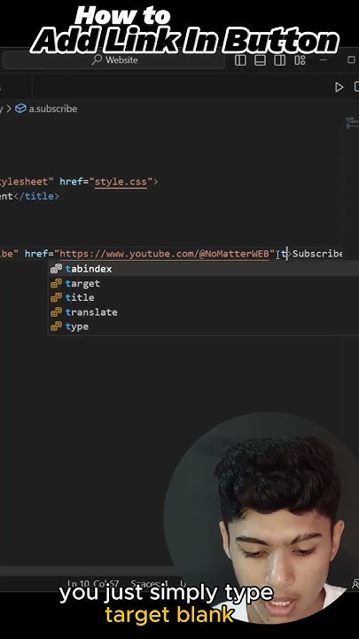 HTML Button Thats Acts Like A Link | Linking Button To URL Onclick #html #english #css ...