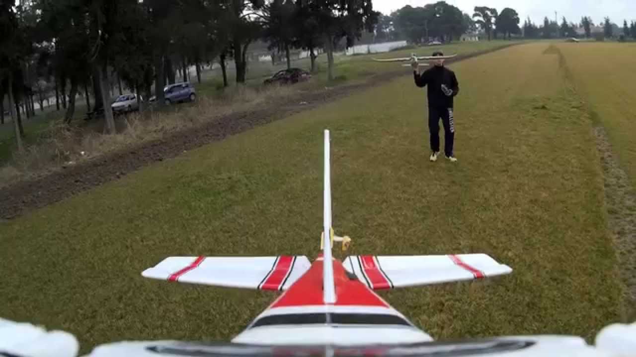 Scary RC flight : Recovery struggle - tailheavy and untrimmed electric ...