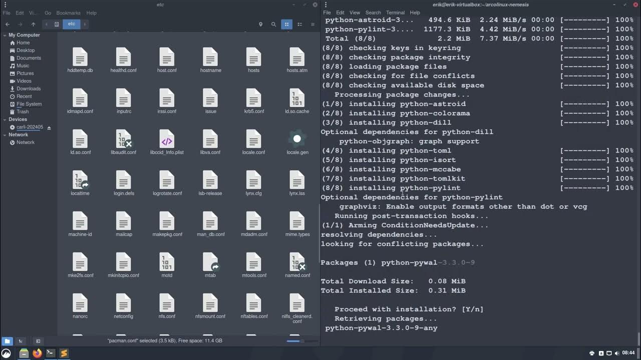 Arco : 4066 Creating a new Carli - archiso 77 - cowspace - grub - ricing with arcolinux-nemesis ...