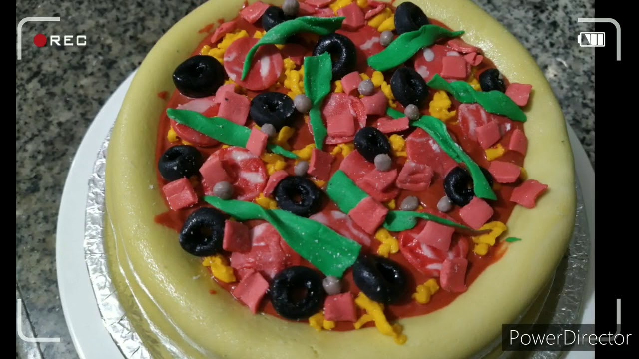 PIZZA FONDANT CAKE💕 - YouTube