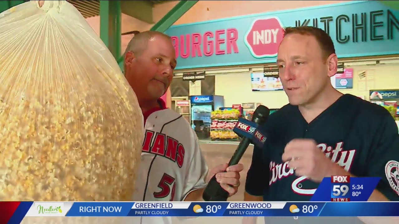Joey Chestnut speaks with Brian Wilkes about popcorn eating competition ...