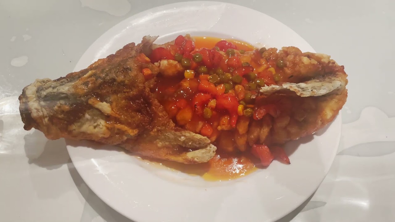 Lobster with noodles and Deep Fried Barramundi in Sweet and Sour Sauce ...