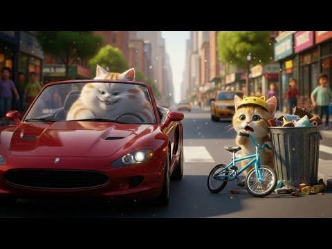 Arrogant cat learns a valuable lesson on the road - YouTube