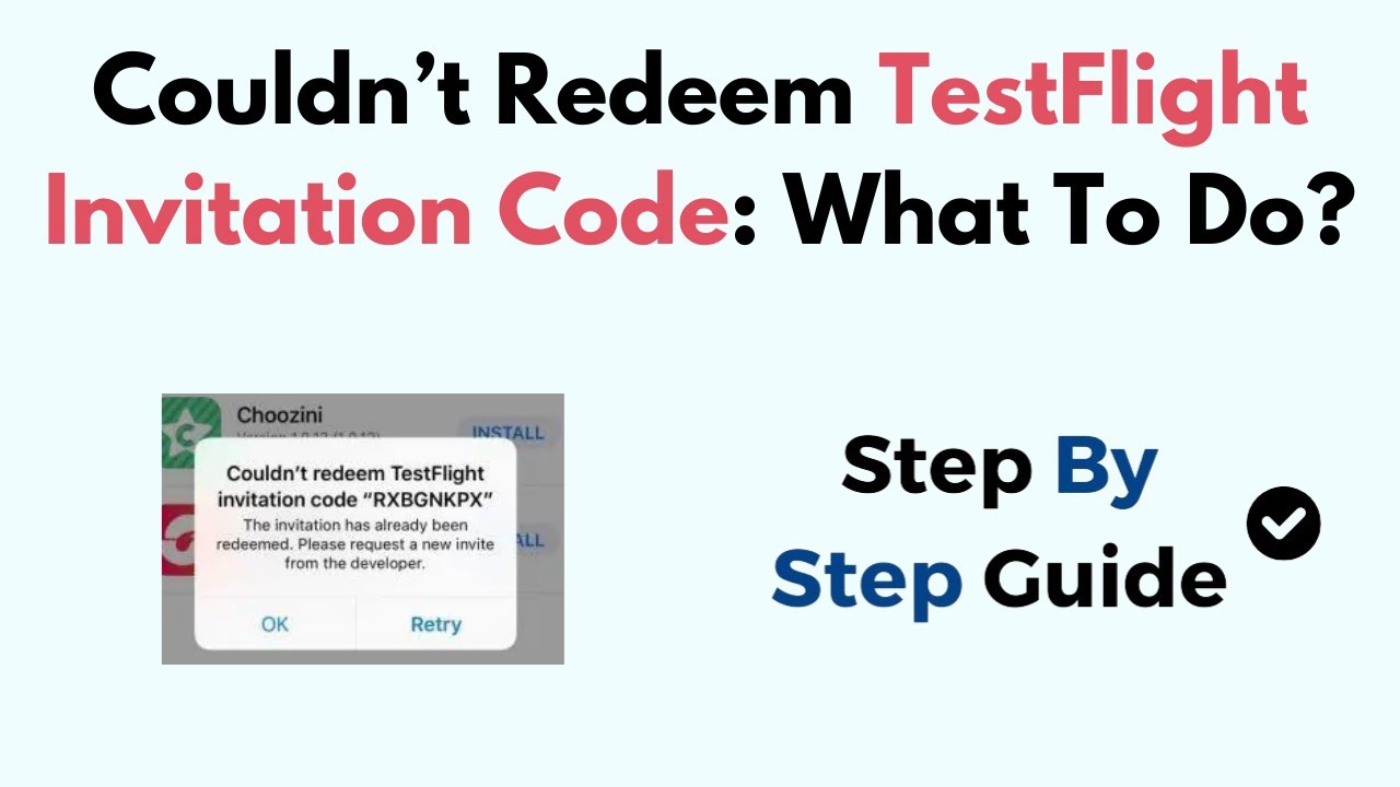 Couldn’t Redeem TestFlight Invitation Code: What To Do? - YouTube