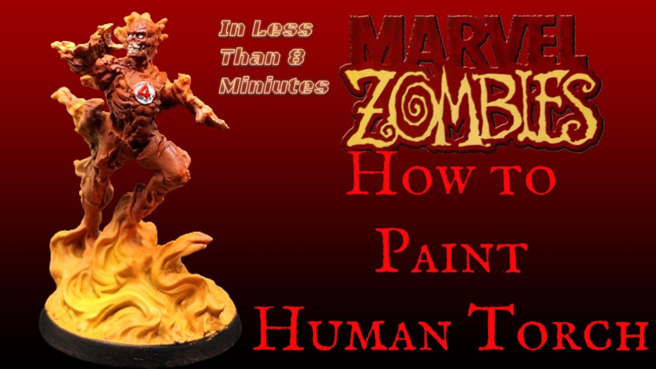 Air Brushing the Human Torch Zombie Hero in Less than 8 Minutes - YouTube