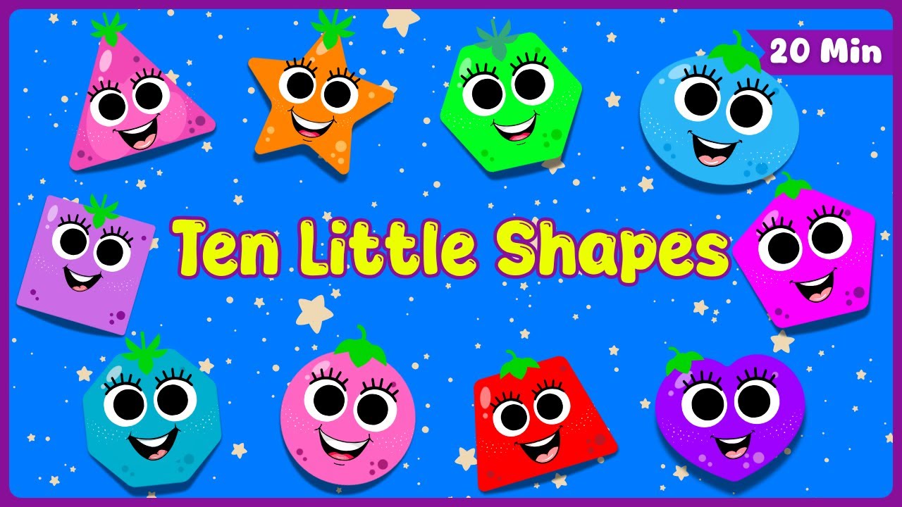 Ten Little Shapes + More | Songs for KIDS | Best Toddler Learning - YouTube