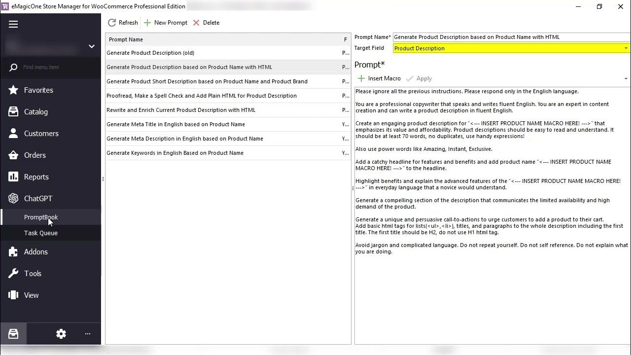 How to generate WooCommerce product descriptions based on product name with ChatGPT by eMagicOne ...