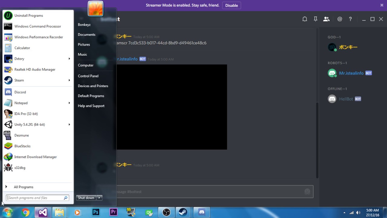 Discord Botnet test - YouTube