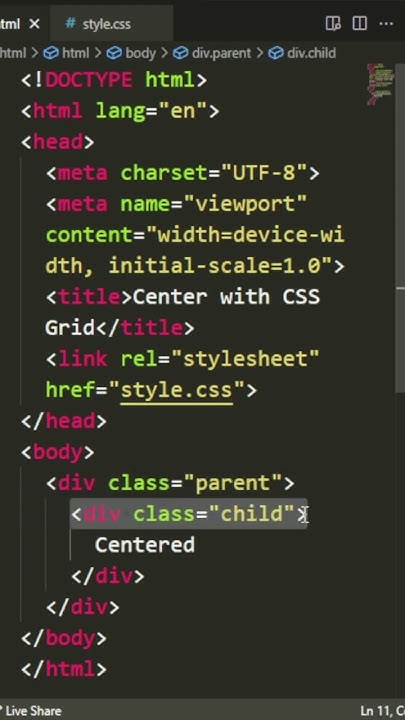 Center Anything Using CSS Grid in Just 60 Seconds! #webdesign #css #programming #frontendcourse ...