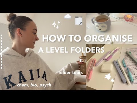 HOW IM ORGANISING FOR ALEVELS | tips and folder tours ˚ ༘♡ - YouTube