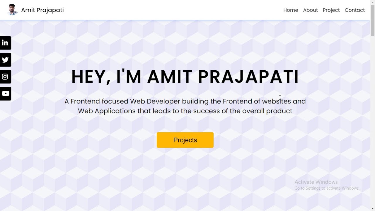 Build Amazing Portfolio Using Html Css And Javascript Youtube