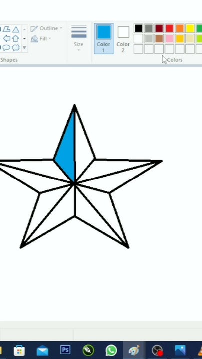 How to Draw & make 3D Star at MS paint - YouTube