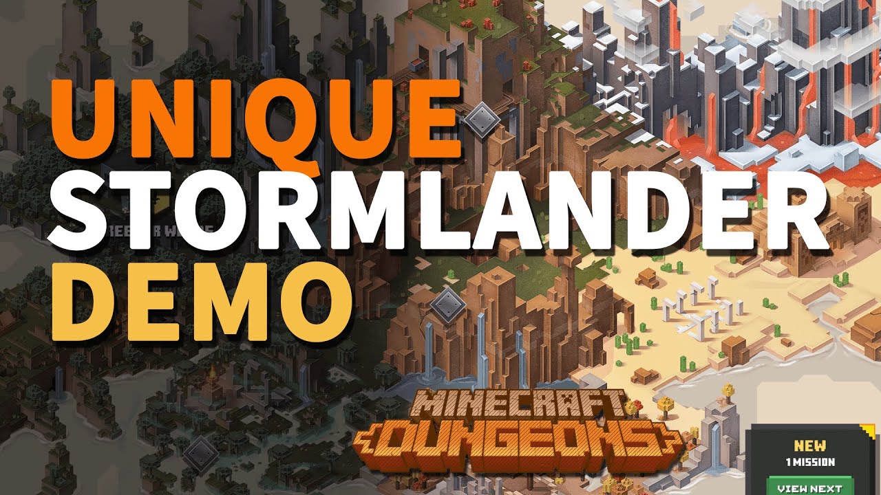 Stormlander Minecraft Dungeons Unique Great Hammer - YouTube