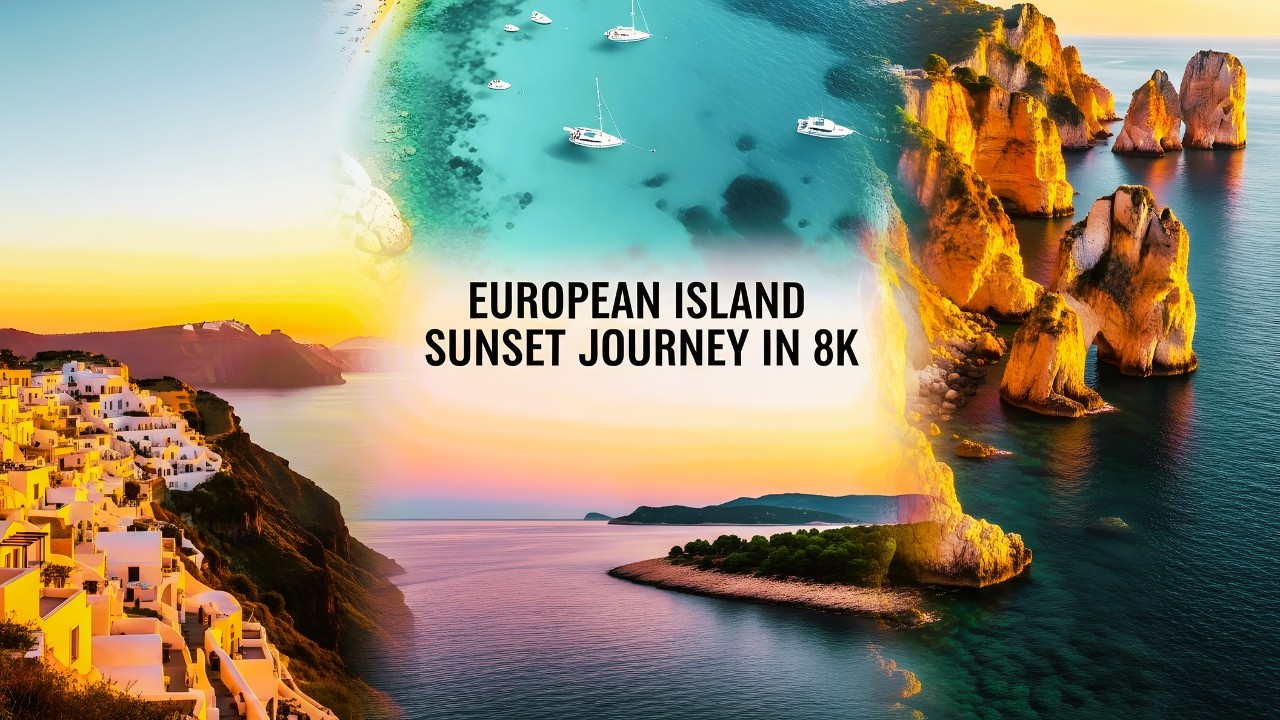 🌴 European Island Sunset Journey in 8K Ultra HD | Cinematic Ocean ...