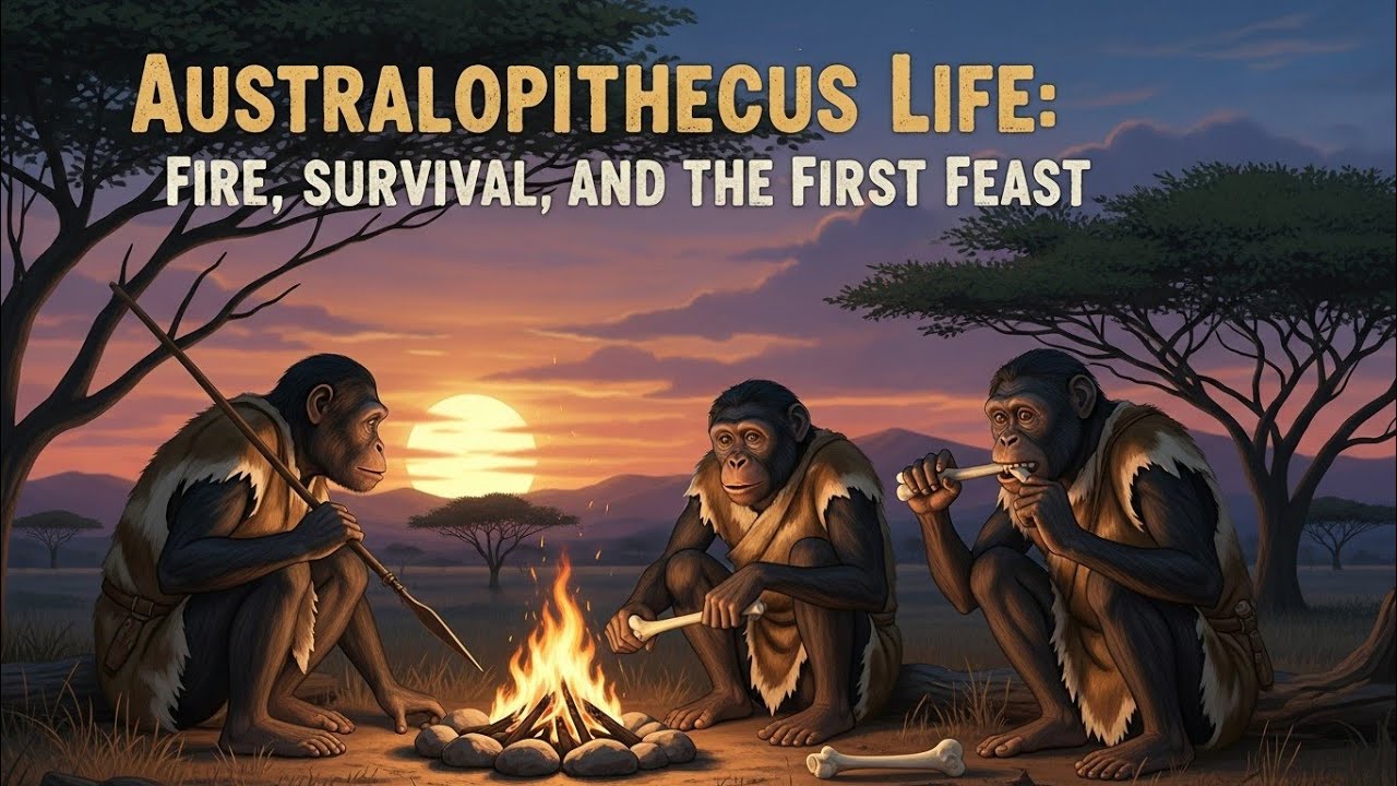 Australopithecus Life: Fire, Survival, and the First Feast - YouTube