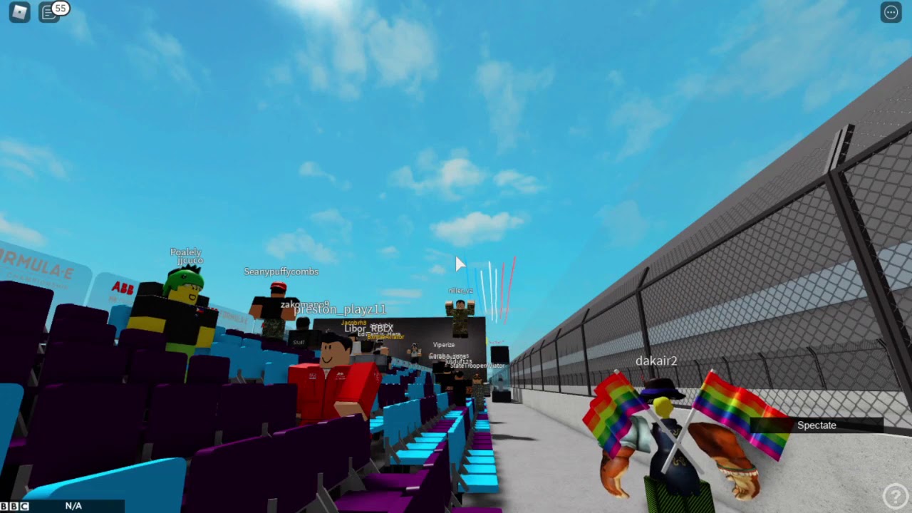 Virtual ROBLOX Red Arrows London E-Prix Flyover - YouTube