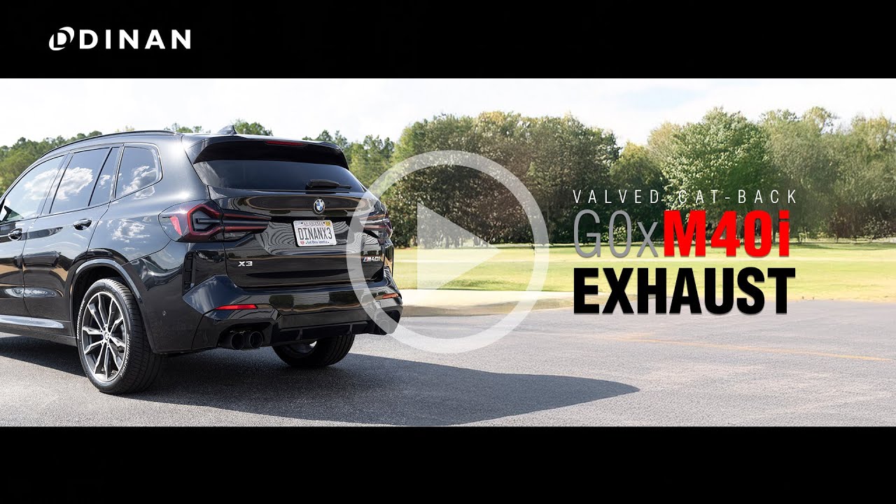 Dinan G0x X3/X4 M40i Valved Exhaust Systems - Sound Clip - YouTube