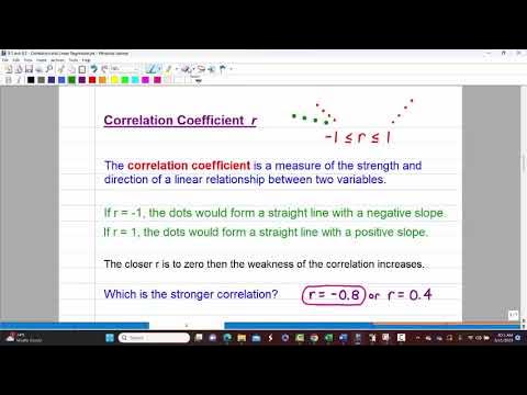 MATH 1342 - Correlation and Linear Regression (9.1 and 9.2) - YouTube