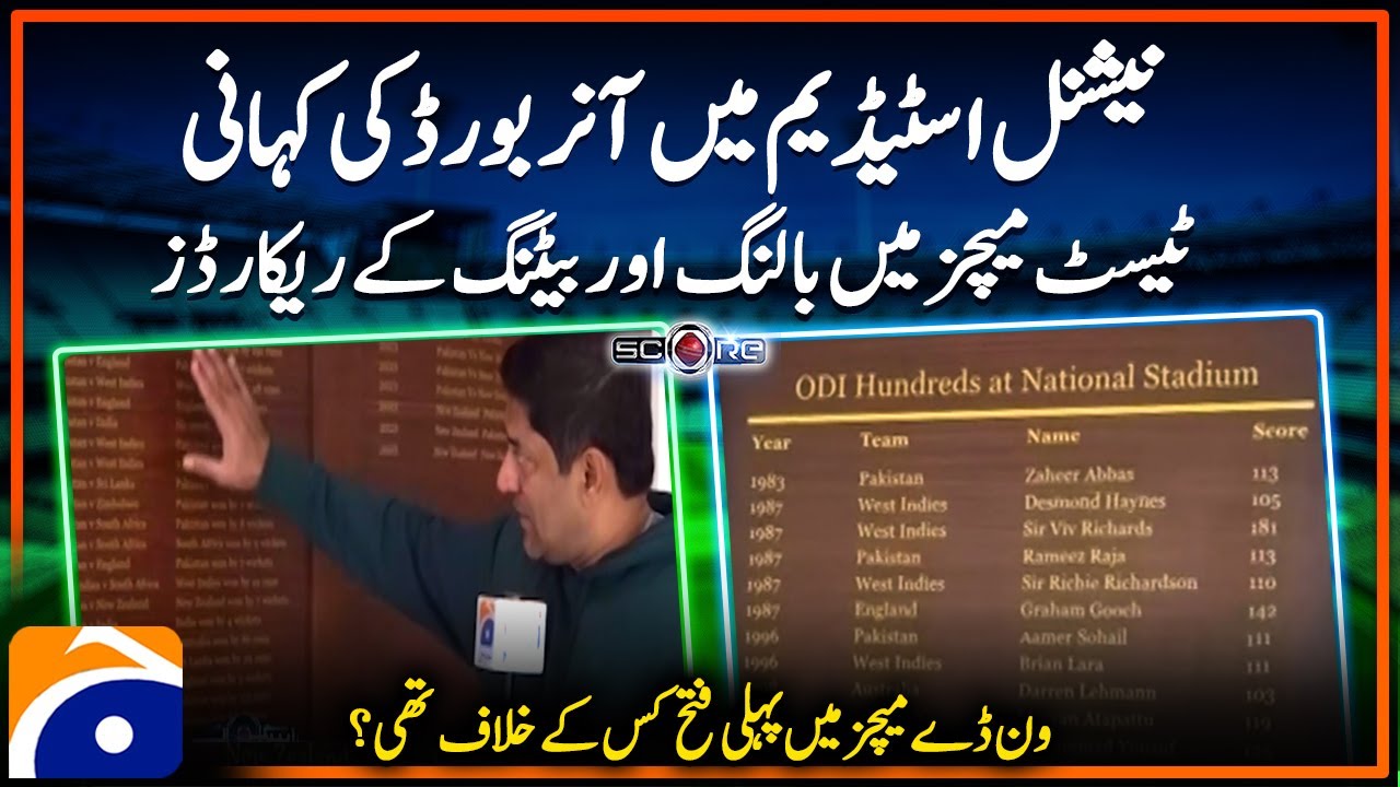The story of the honor board at the National Stadium - Score - Yahya Hussaini - Geo News - YouTube