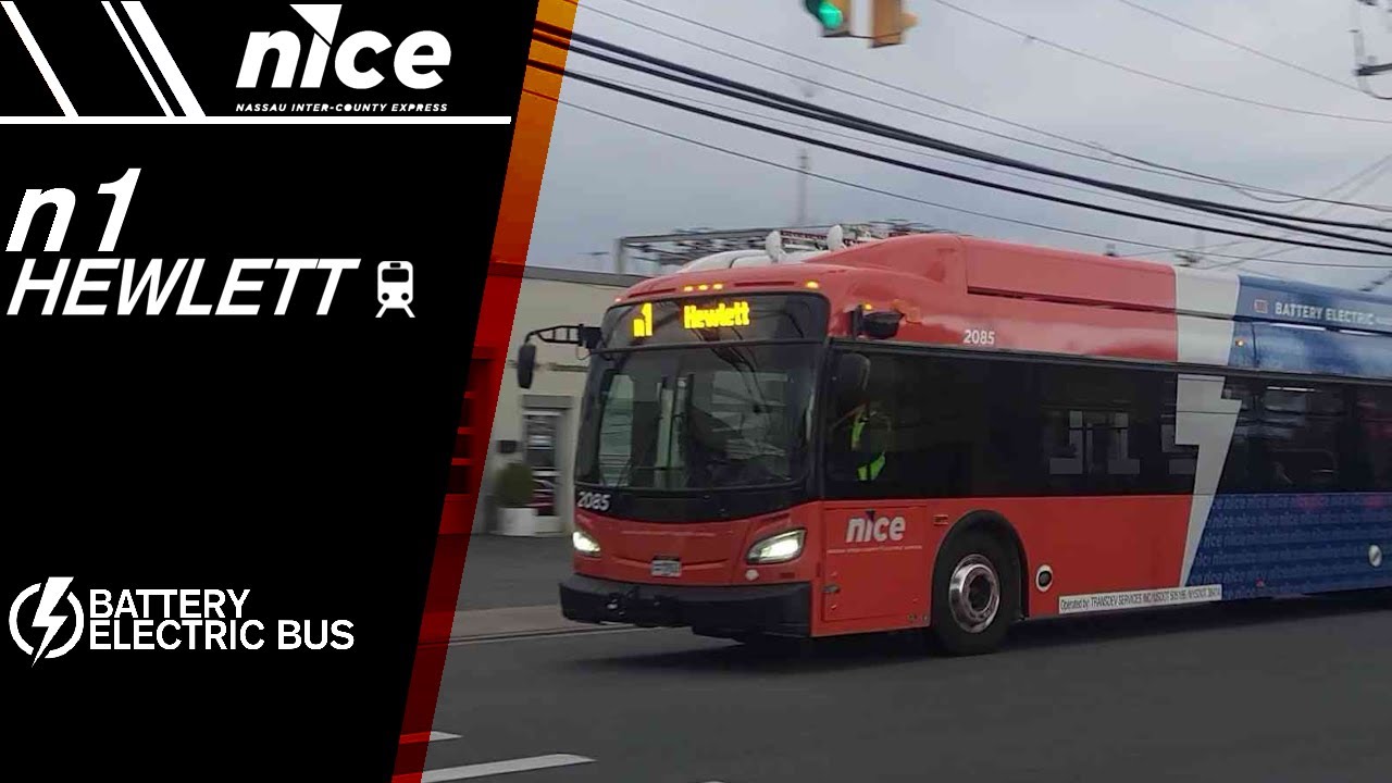「NICE」2023 New Flyer XE40 "CHARGE NG" 2085 n1 passing Central ...